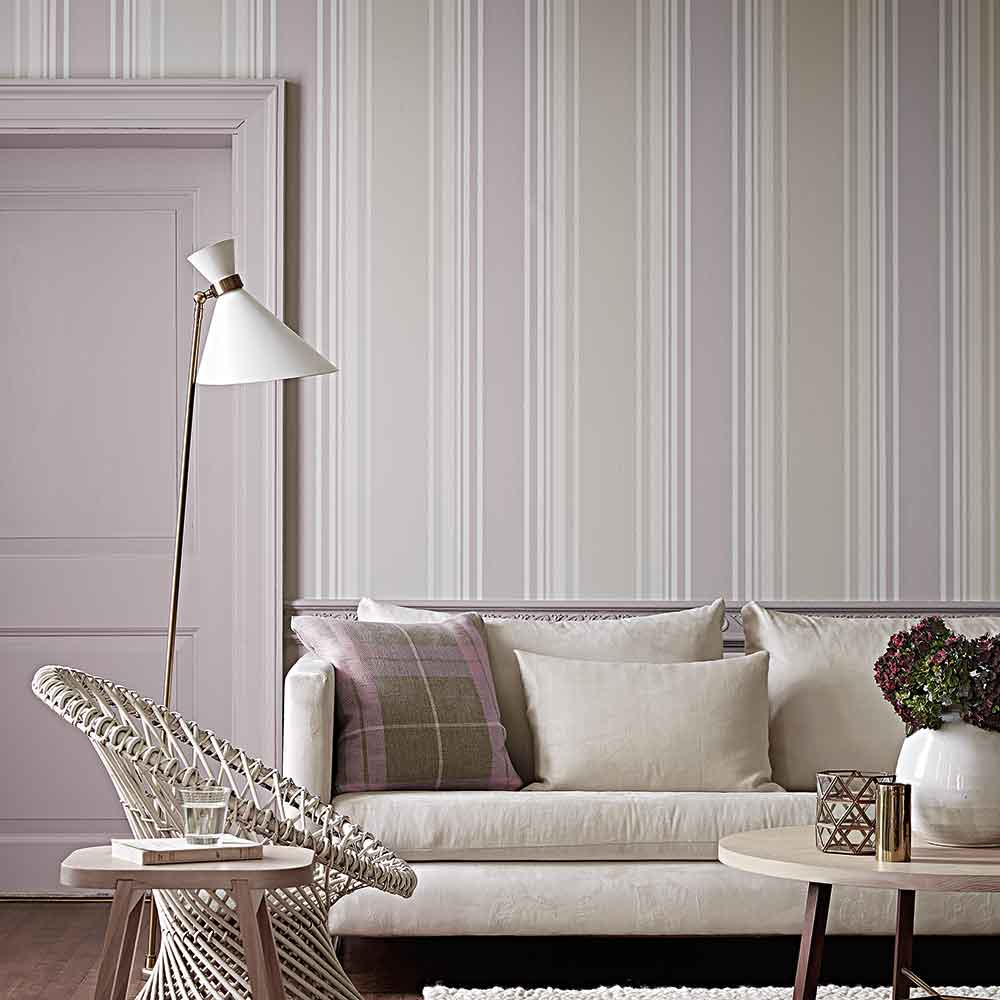 Tapete RUBINE ASH TENTED STRIPE von Little Greene auf DECO.de